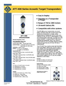 ATT-400 Transponder Data Sheet - RJE International